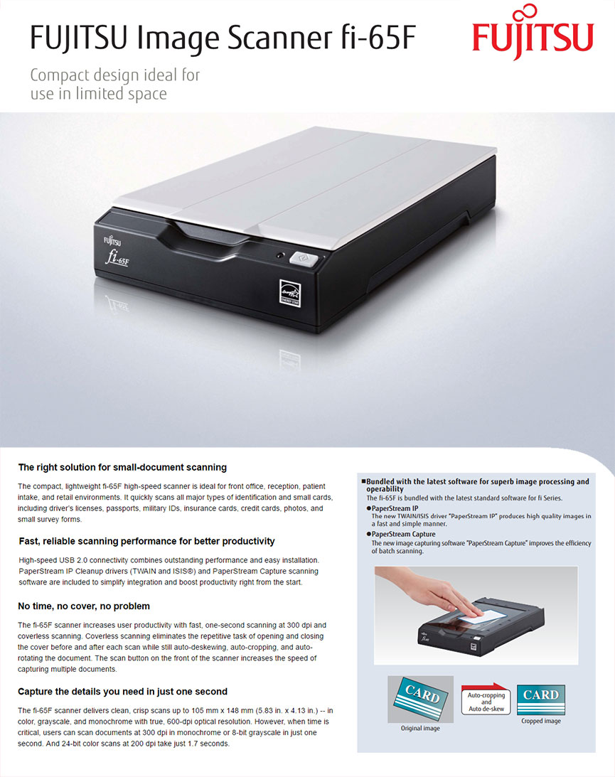 Fujitsu fi-65F A6 Image Scanner